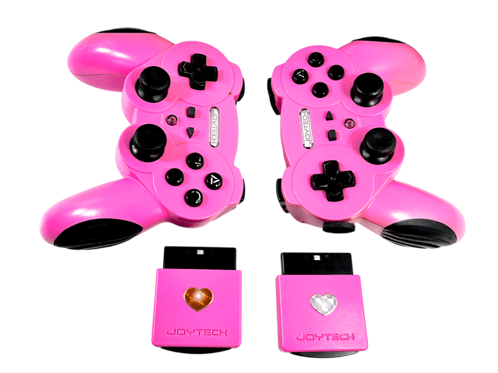 JoyTech WIRELESS PS2 Controller *HOT PINK* (CONTROLLER + ADAPTER ...