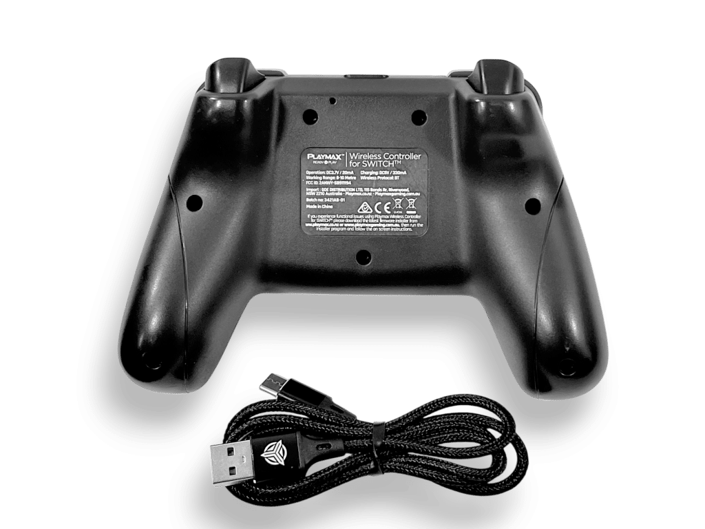 PlayMax Nintendo Switch Wireless Controller (BLACK / RED) - Appleby Games