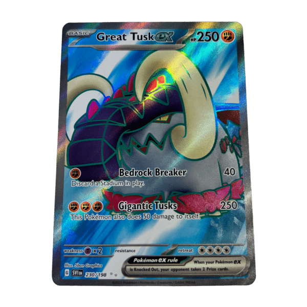 POKEMON TCG - Great Tusk EX (230/198) Scarlet and Violet Base Set ...