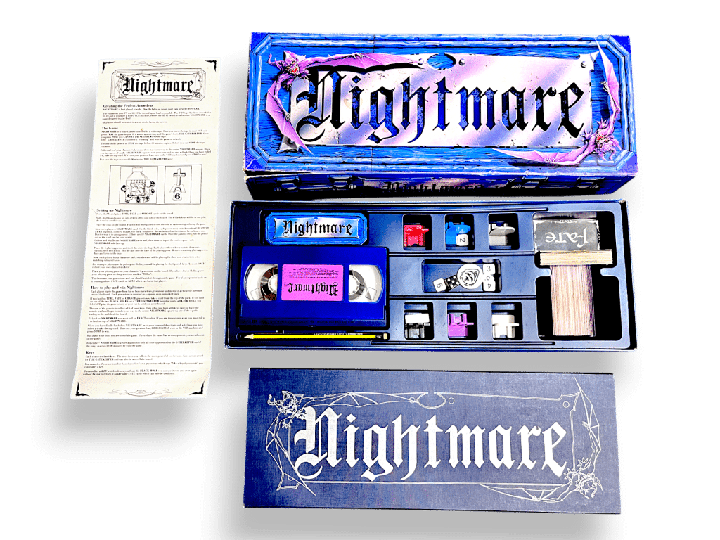 NIGHTMARE VHS Board Game (Vintage 1990s) *COMPLETE* - Appleby Games