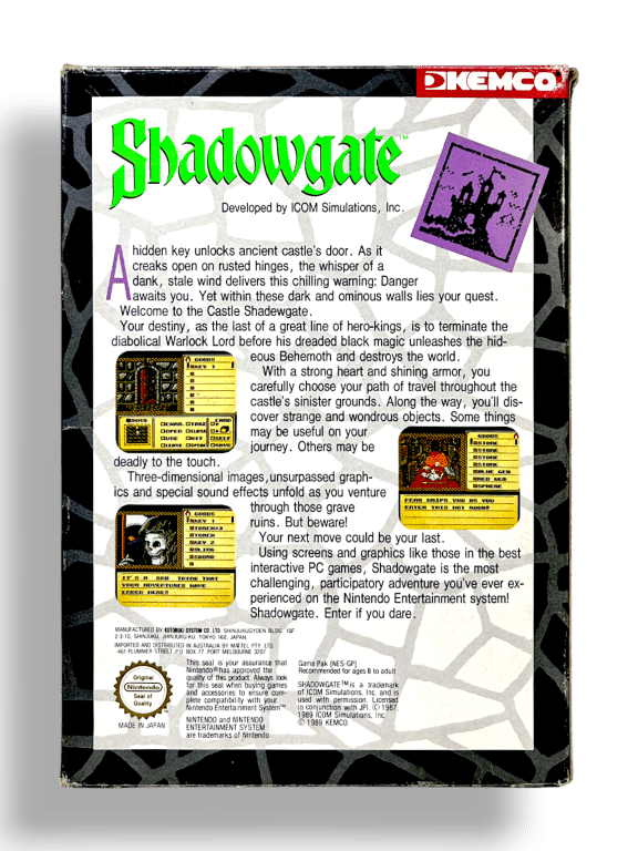 SHADOWGATE (NES) *BOXED & COMPLETE* - Appleby Games