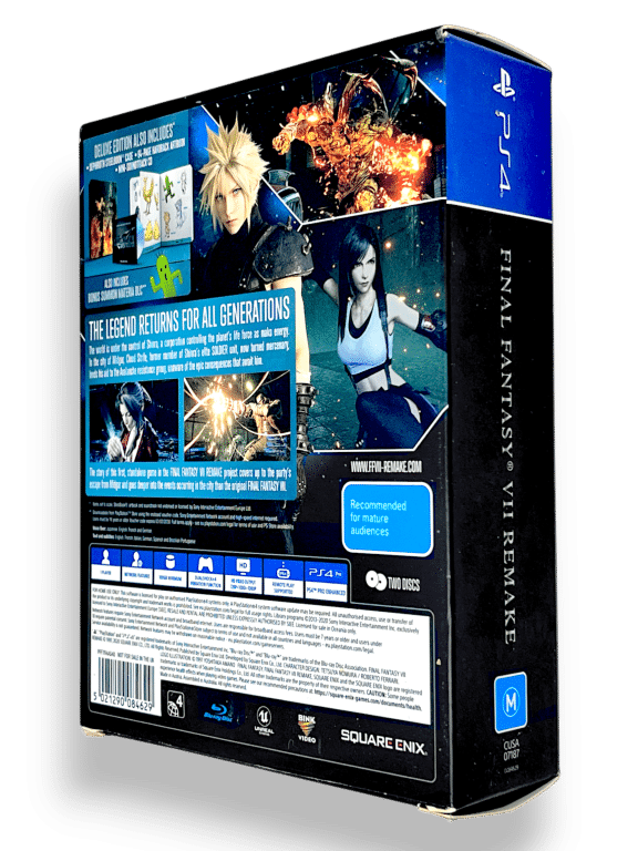Final Fantasy VII Rebirth DELUXE EDITION (PS4 BIG BOX) *AS NEW ...