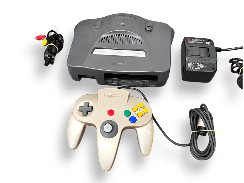 Nintendo 64 Console: N64 NUS-001(EUR) PAL Console + Gold Controller ...