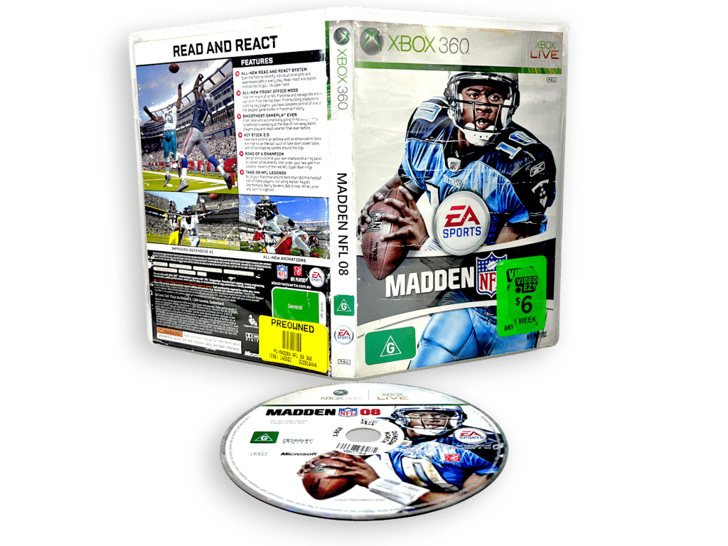 MADDEN 08 (Madden NFL 08) Xbox 360 *DISC EXCELLENT* - Appleby Games