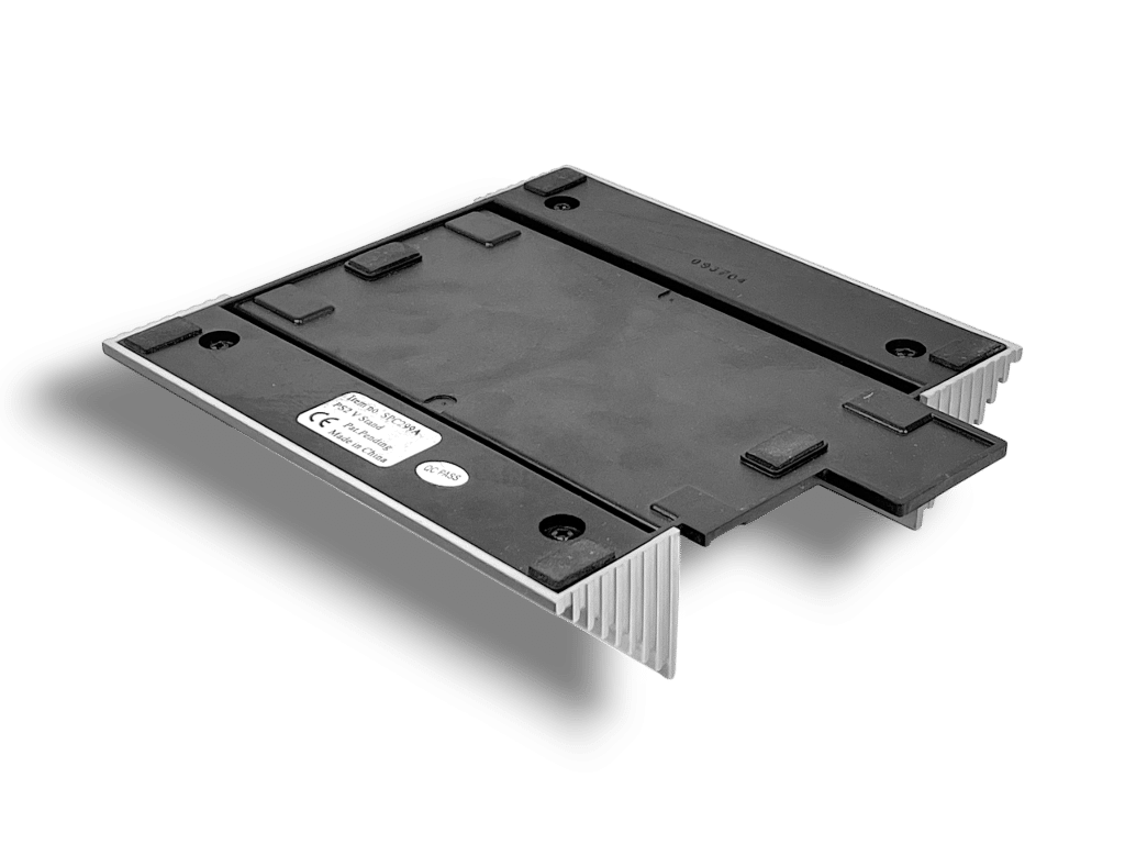 PS2 2 Fat Console Stand (Silver & Black Phat Console Stand) - Appleby Games