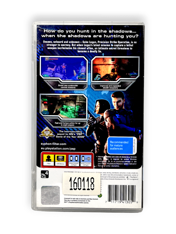 Syphon Filter: Logan's Shadow (PSP) *MINT COMPLETE* - Appleby Games
