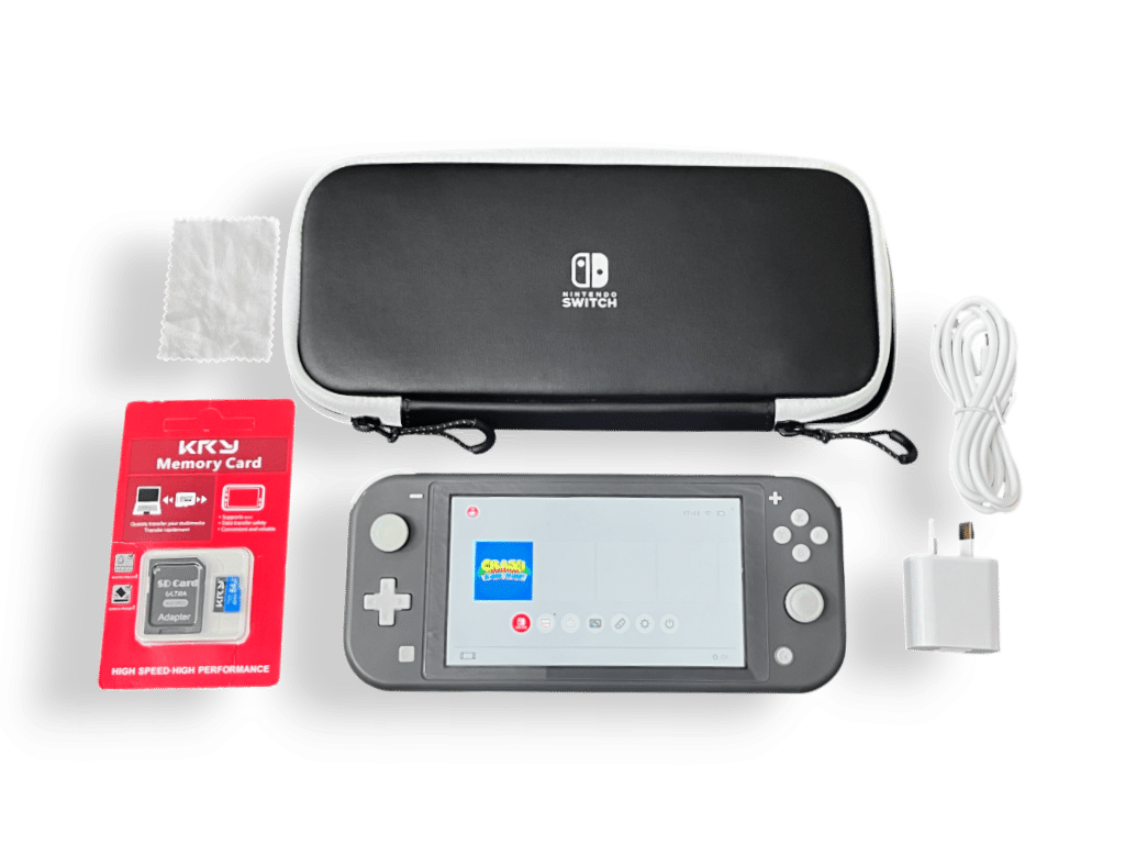 NINTENDO Switch Lite Console - Grey + 64GB Card + Charger + Case - Appleby Games