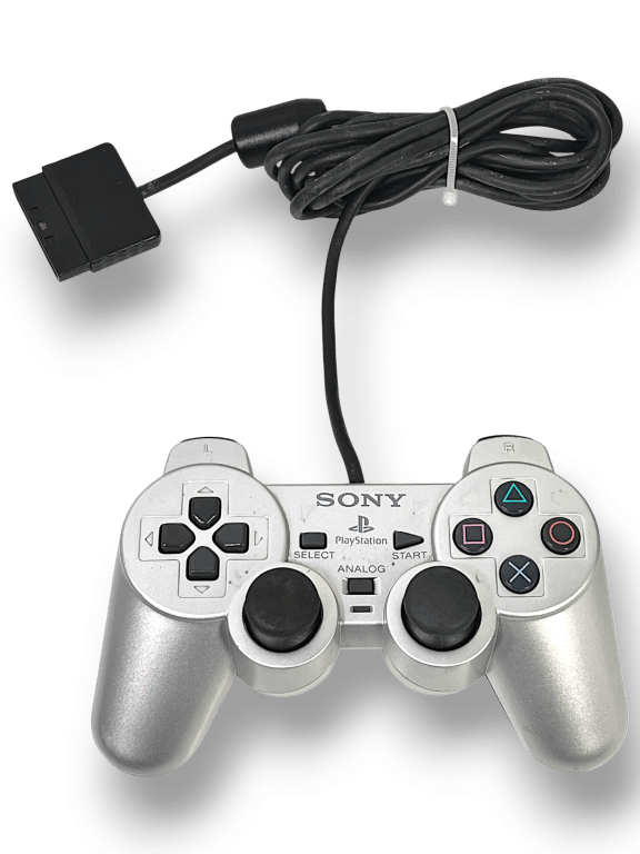 SONY PS2 Controller SILVER *EXCELLENT CONDITION* - Appleby Games