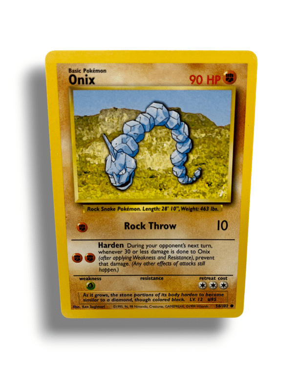 POKEMON TCG - Onix 56 Base Set Unlimited - Appleby Games