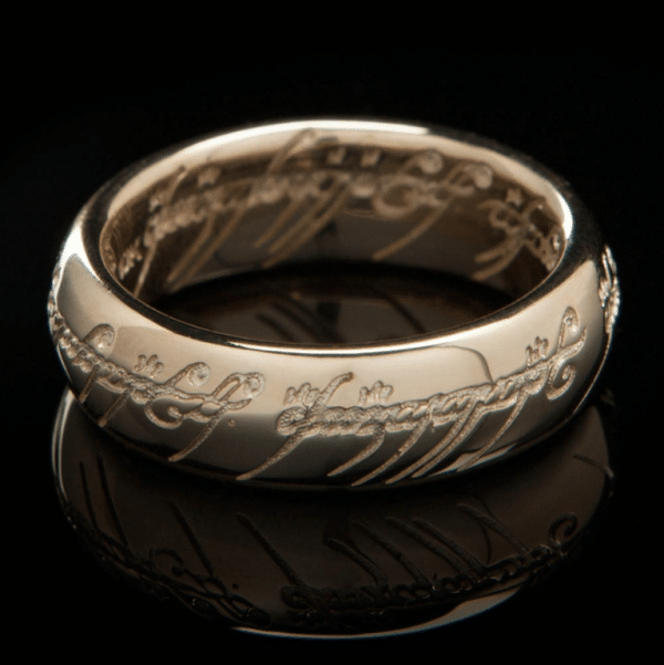 WETA - The One Ring (with runes) - 10K Solid Gold, Size 8 - Appleby Games