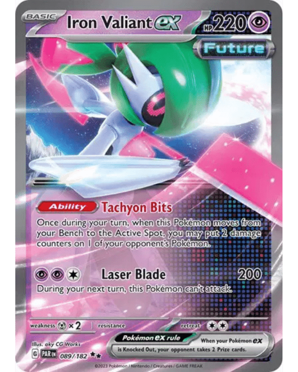 POKEMON TCG - Iron Valiant EX 089/182 Paradox Rift - Appleby Games