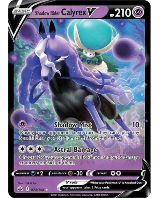 POKEMON TCG - Shadow Rider Calyrex V 074/198 Chilling Reign - Appleby Games