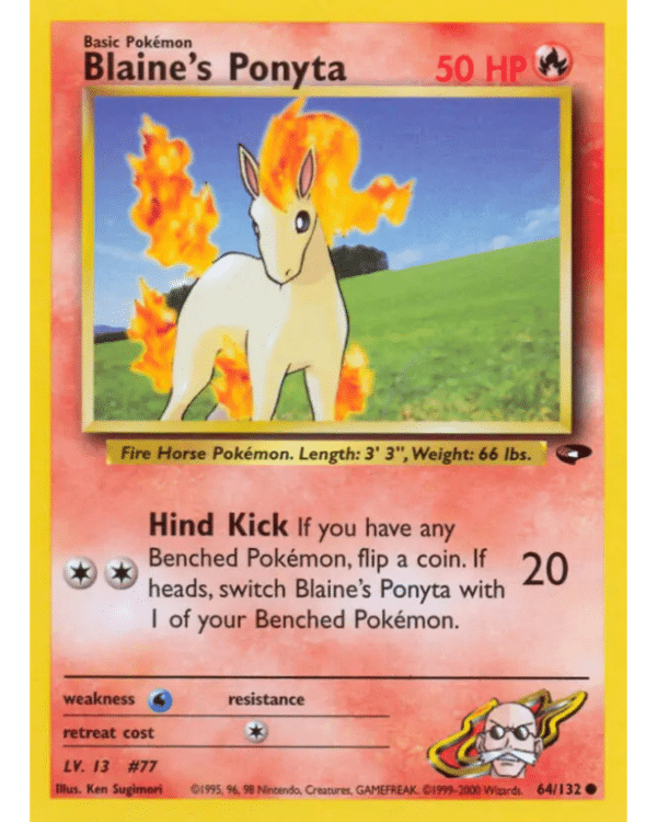 POKEMON TCG - Blaine's Ponyta 64 Gym Challenge - Appleby Games