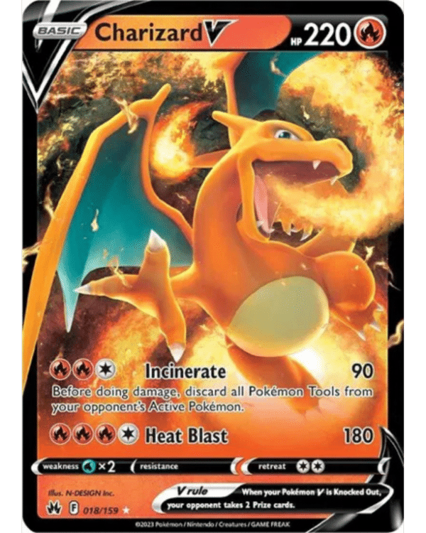 POKEMON TCG - Charizard V 018/159 Crown Zenith - Appleby Games