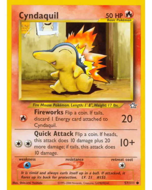 POKEMON TCG - Cyndaquil 57 Neo Genesis - Appleby Games
