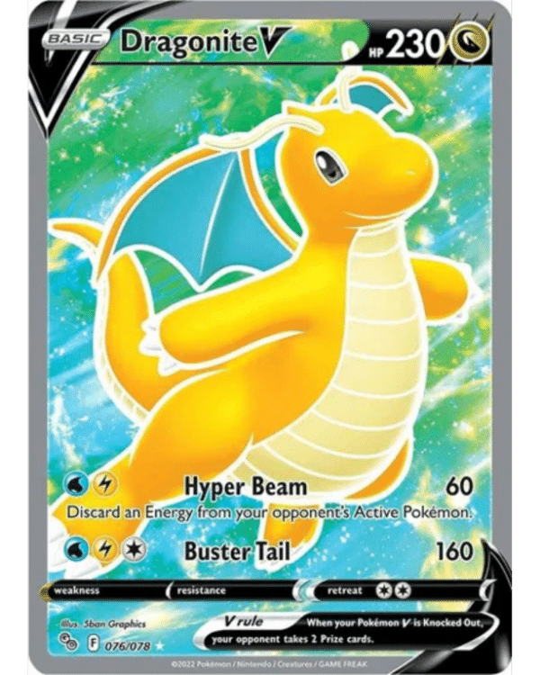POKEMON TCG - Dragonite V 076/078 Pokemon Go - Appleby Games
