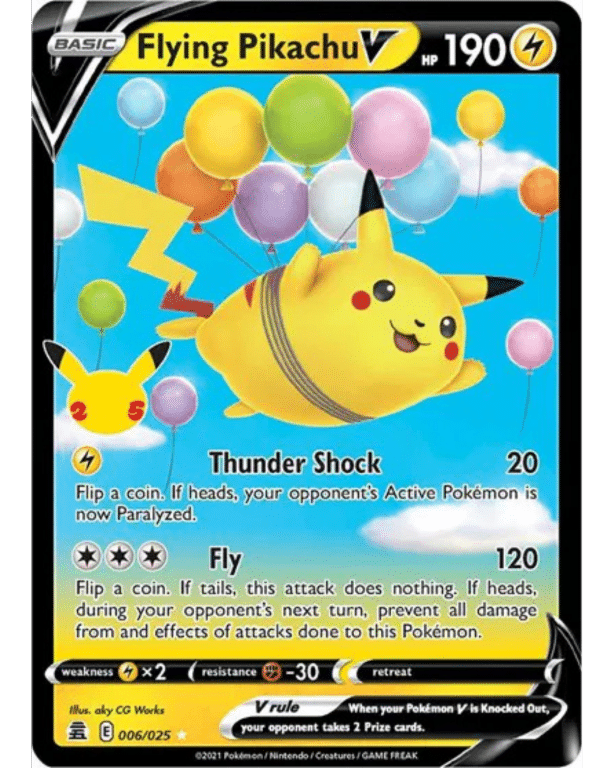 POKEMON TCG - Flying Pikachu V 006/025 Celebrations - Appleby Games
