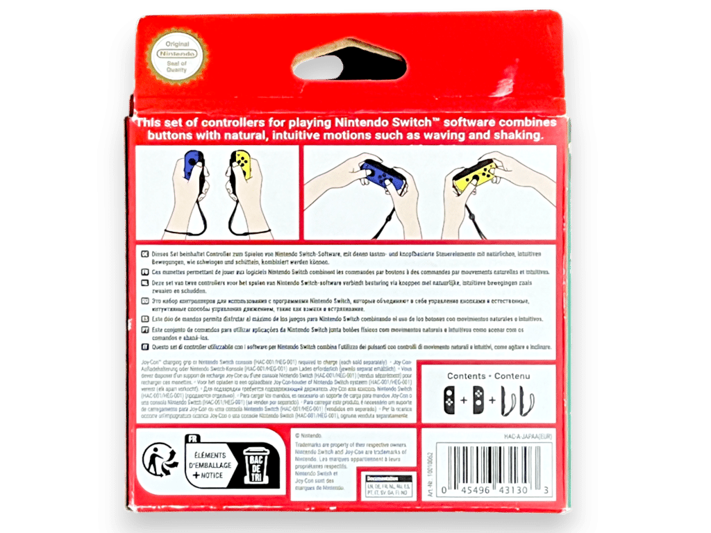 Nintendo Switch Joy-Cons Pair Yellow & Blue MINT IN BOX - Appleby Games