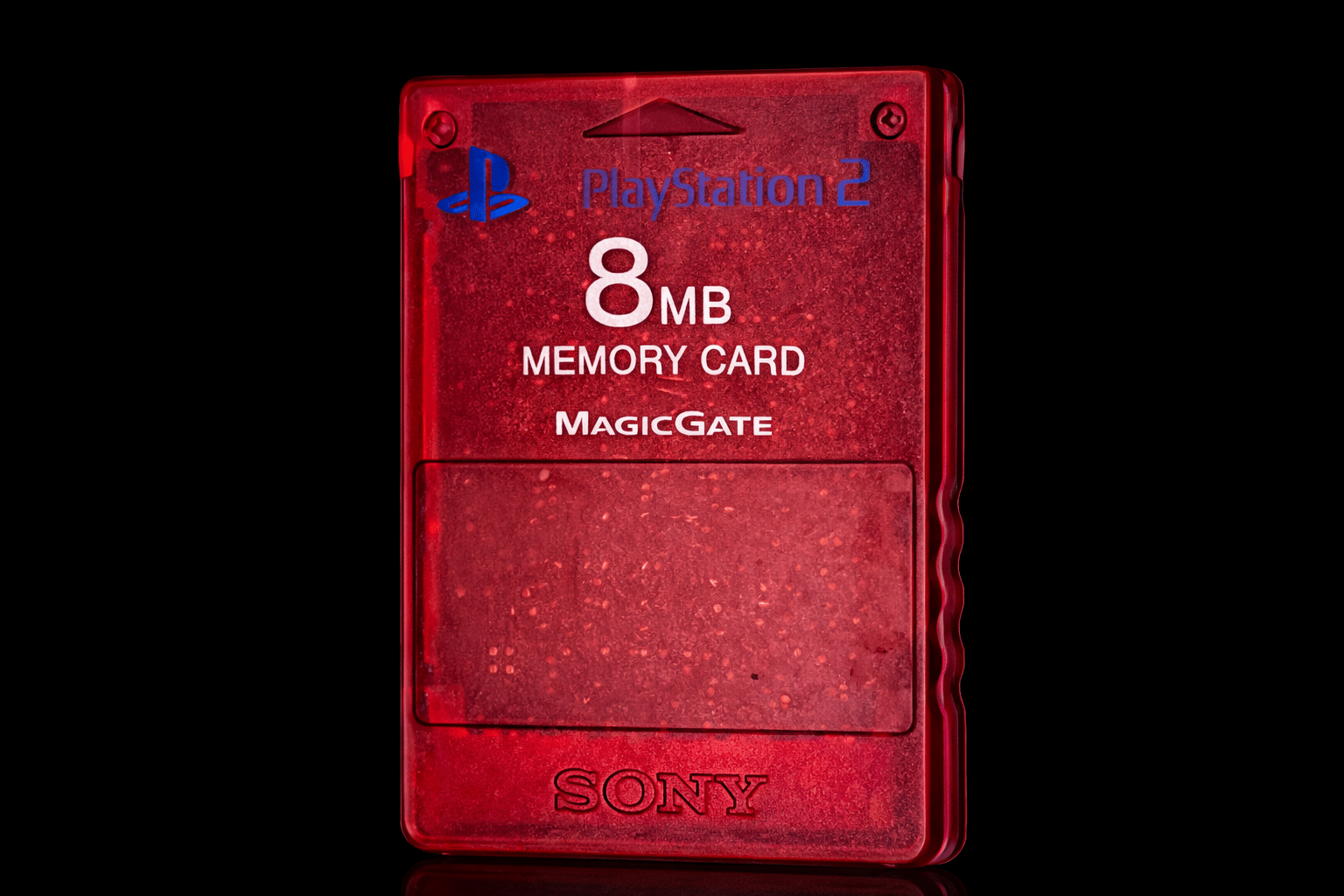 GENUINE SONY PS2 Memory Card 8MB - Red (MagicGate) - Appleby Games