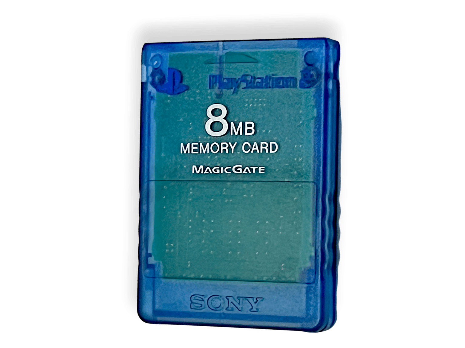 GENUINE SONY PS2 Memory Card 8MB - Clear Blue (MagicGate) - Appleby Games