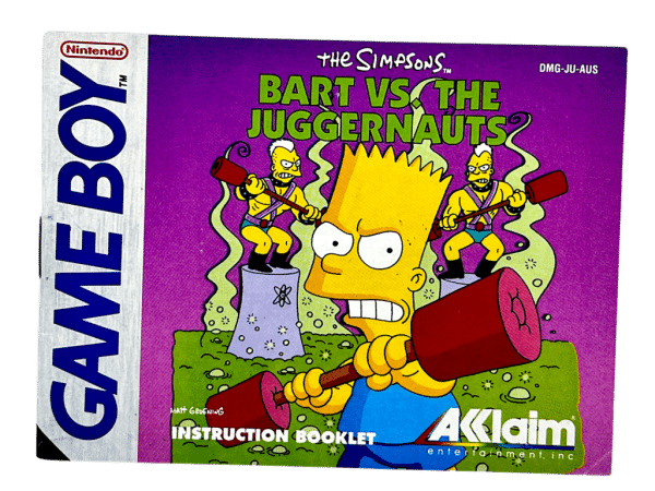The Simpsons: Bart vs. the Juggernauts (Game Boy) - Instruction Booklet ...