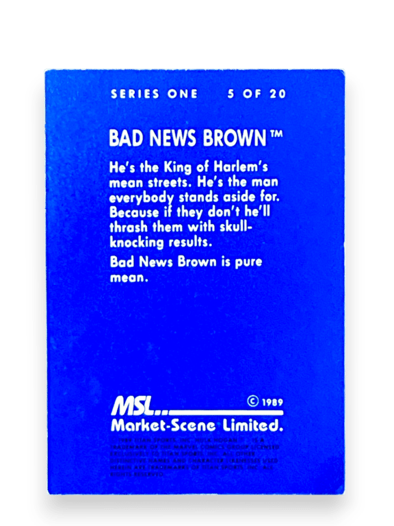 WWF Superstars of Wrestling 1989 SERIES 1 Card Bad News Brown - Appleby ...