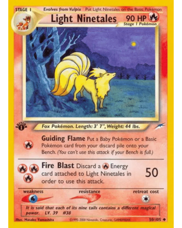 POKEMON TCG - Light Ninetales 50 Neo Destiny 1st Edition - Appleby Games