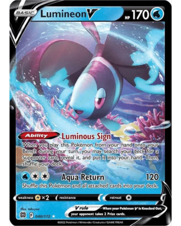 POKEMON TCG - Lumineon V 040/172 Brilliant Stars - Appleby Games