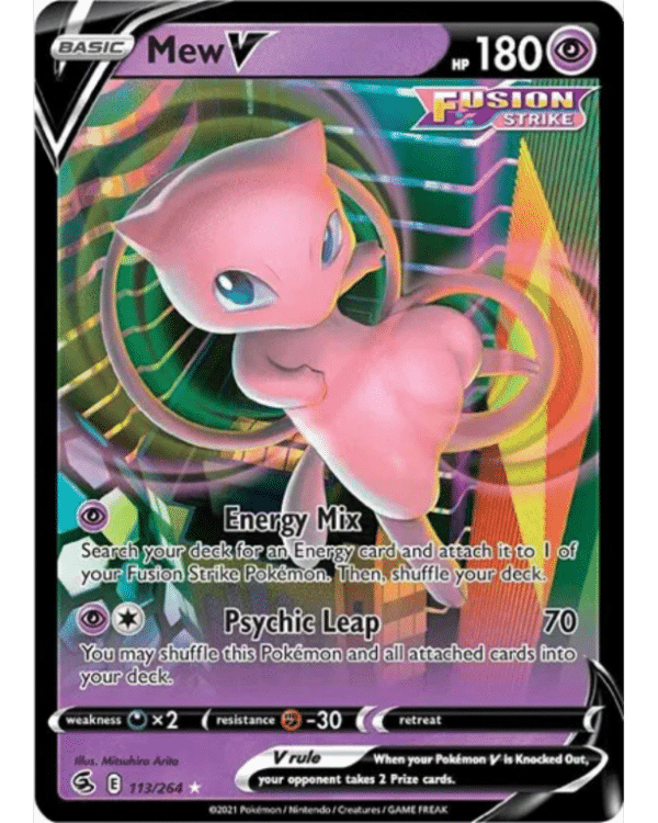 POKEMON TCG - Mew V 113/264 Fusion Strike - Appleby Games