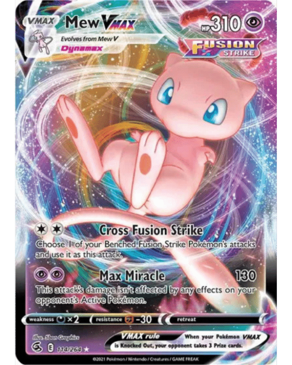 POKEMON TCG - Mew VMAX 114/264 Fusion Strike - Appleby Games