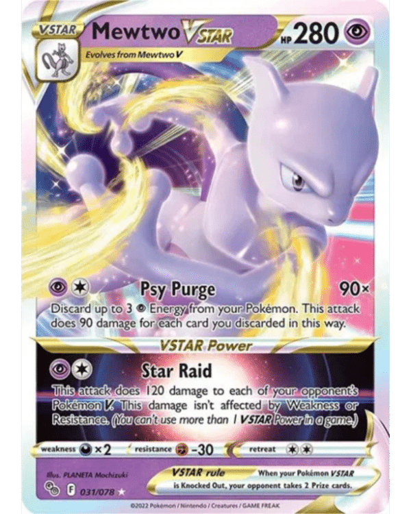 POKEMON TCG - Mewtwo VSTAR 031/078 Pokemon Go - Appleby Games