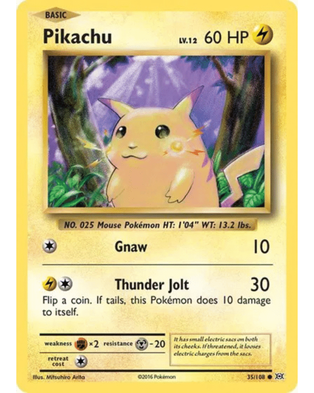 POKEMON TCG - Pikachu 35/108 Evolutions - Appleby Games