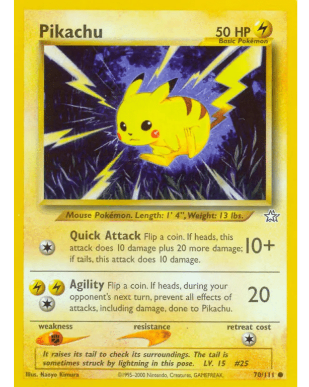 POKEMON TCG - Pikachu 70 Neo Genesis - Appleby Games
