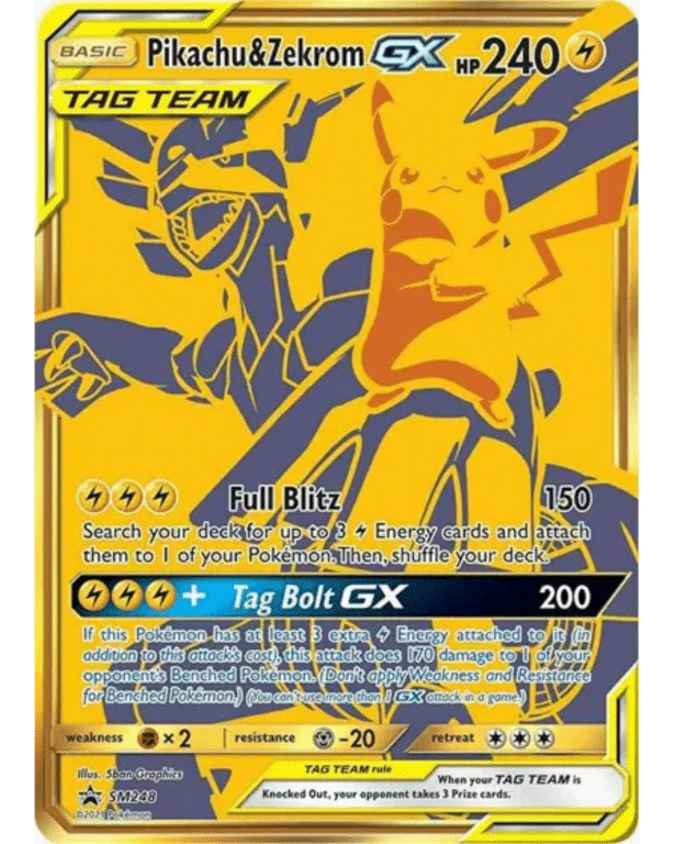 POKEMON TCG - Pikachu & Zekrom GX SM248 Sun & Moon - Appleby Games