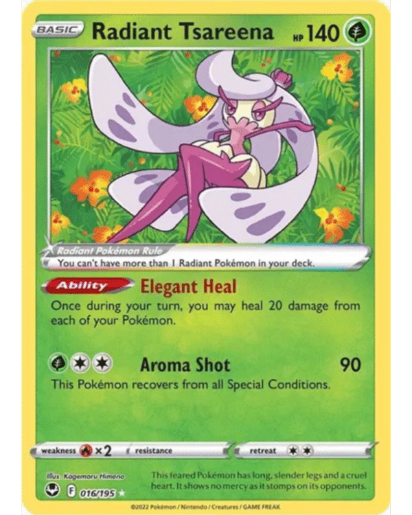 POKEMON TCG - Radiant Tsareena 016/195 Silver Tempest - Appleby Games