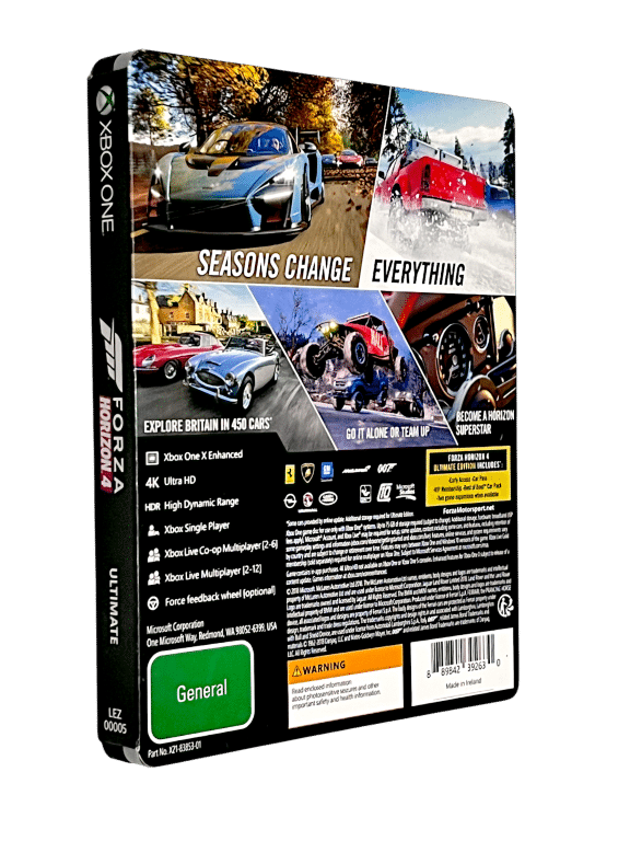 FORZA HORIZON 4 (Xbox One) STEEL EDITION *BOXED, COMPLETE* - Appleby Games